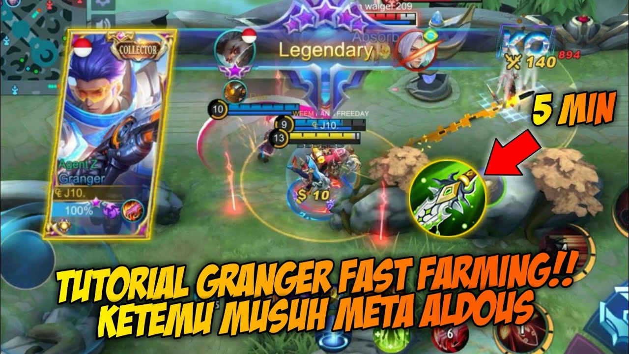 TUTORIAL GRANGER FAST FARMING VERSI PRO PLAYER!! GRANGER BEST BUILD ...