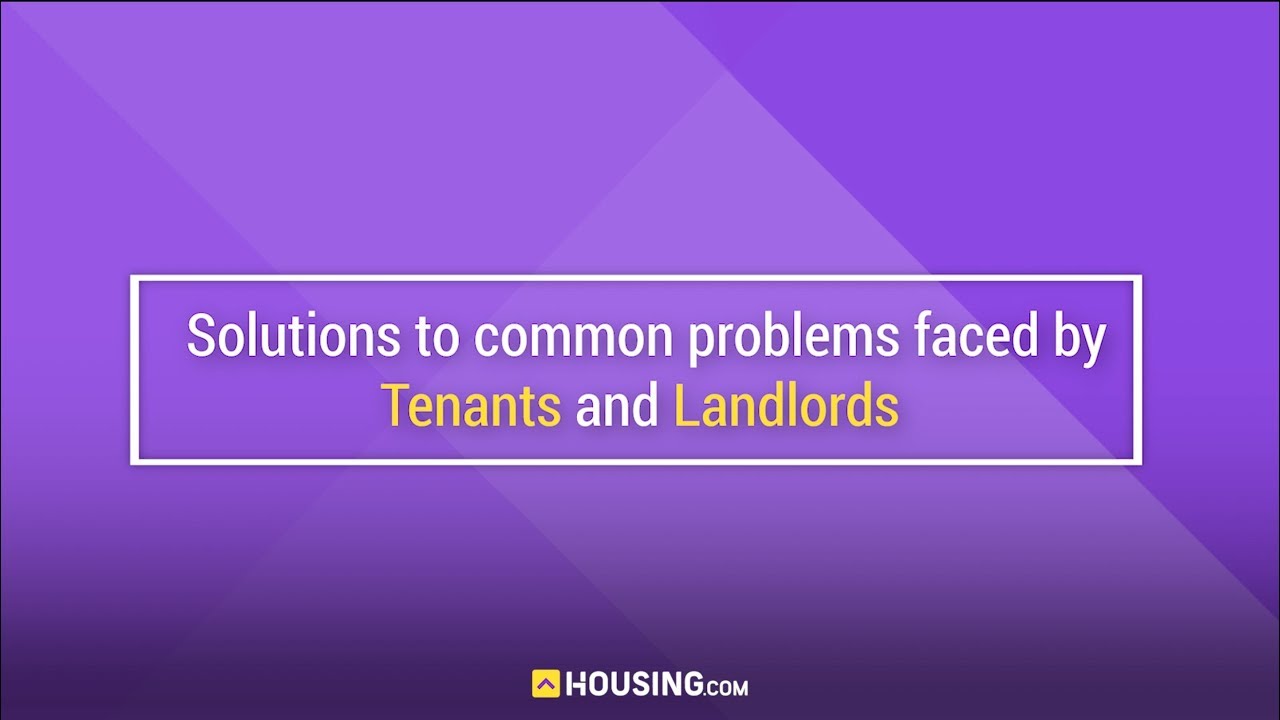 Solutions to common problems faced by tenants and landlords - YouTube