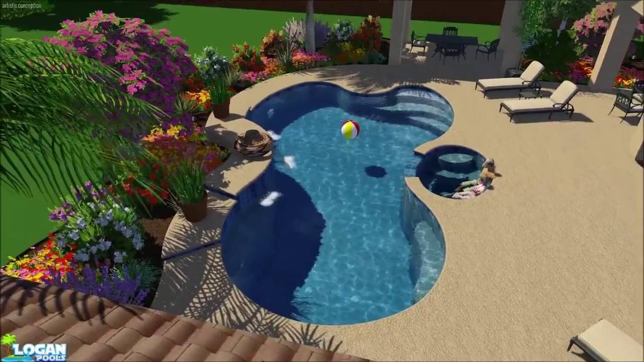 Logan Pools Custom Design, Brentwood ca - YouTube