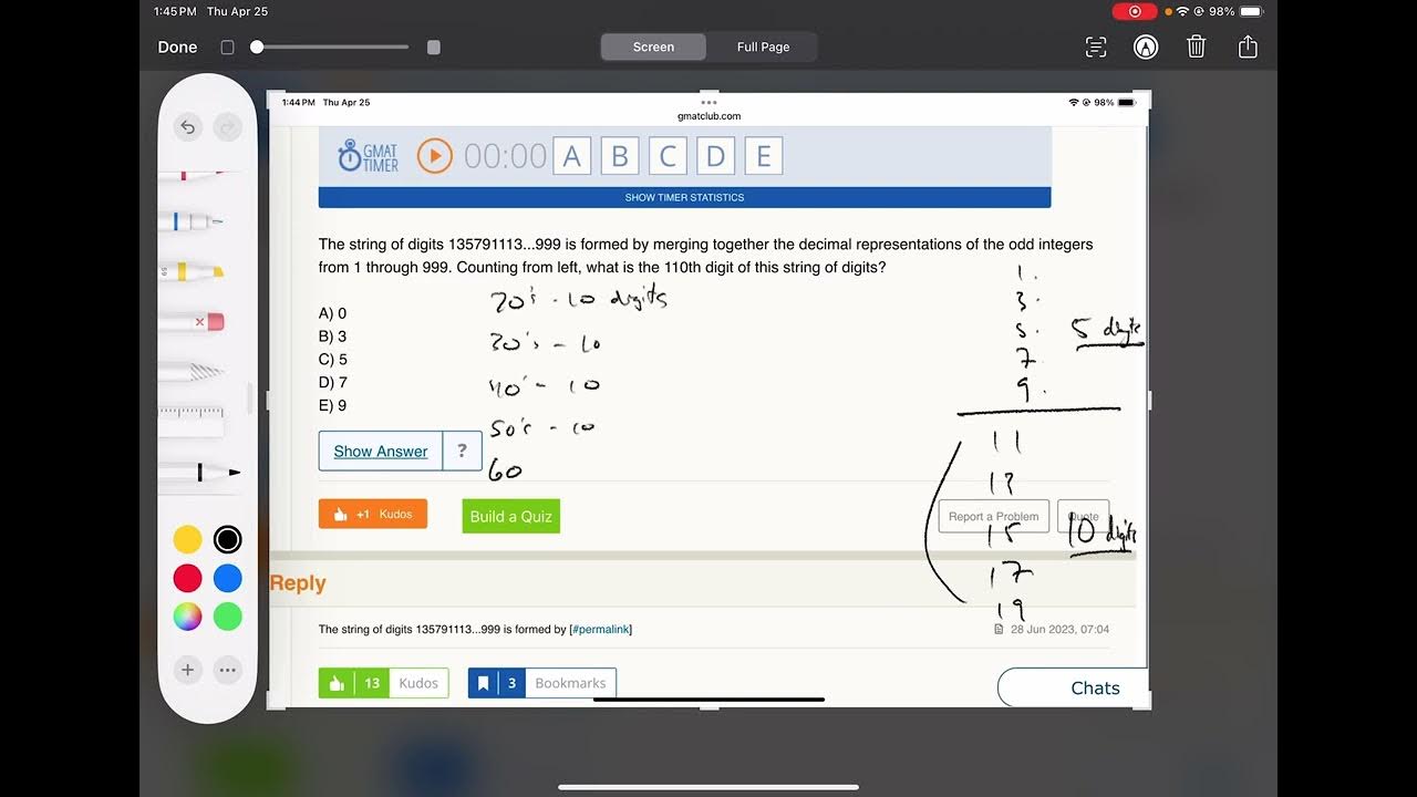 The string of digits 135791113...999 is formed by merging together the ...
