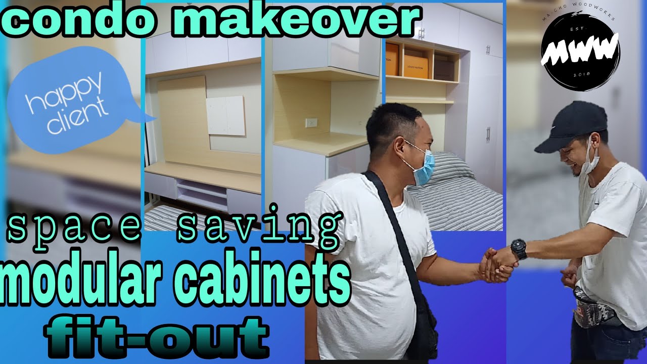 Condo makeover | Modular cabinets fitout | Space saving cabinets ...