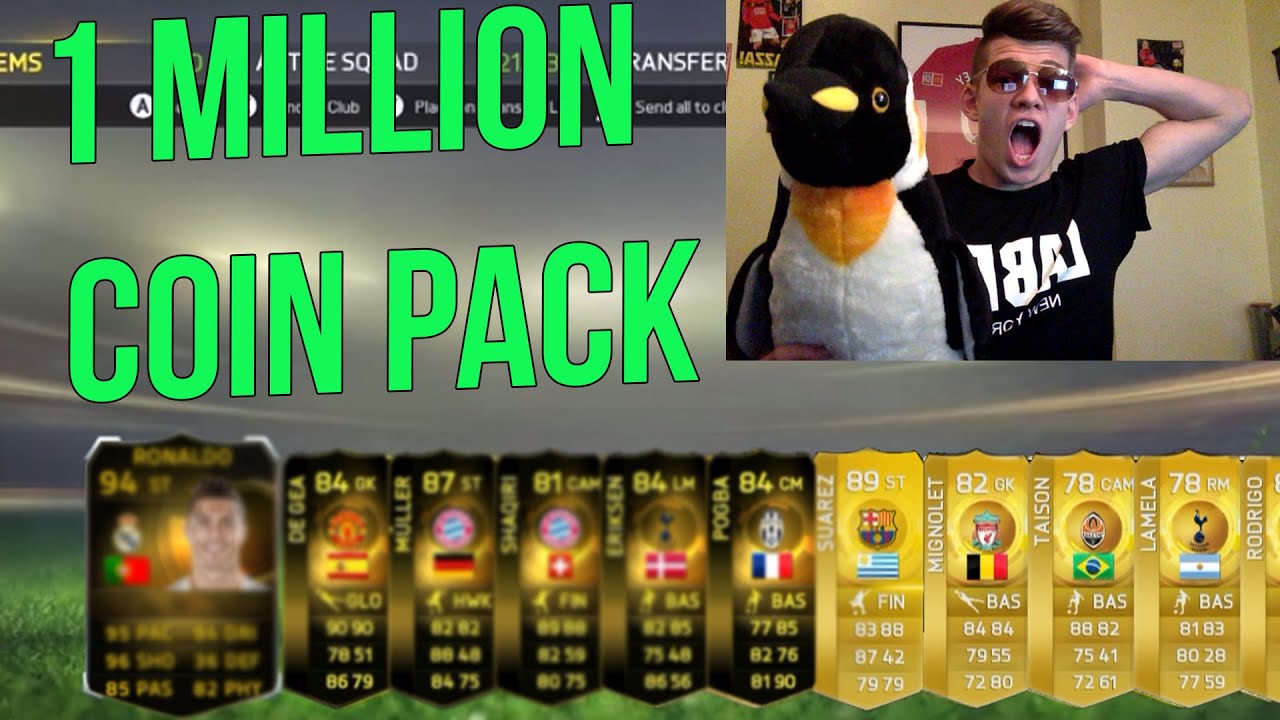 FIFA 15 - 1 MILLION COIN PACK!!! OMG BIGGEST PACK EVER (PACK OPENING ...