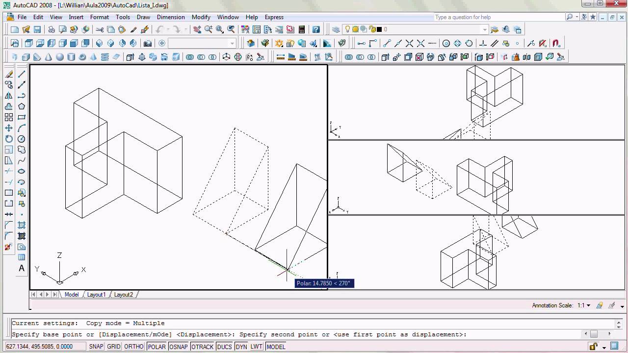 Desenhando 3D AutoCad - I - YouTube