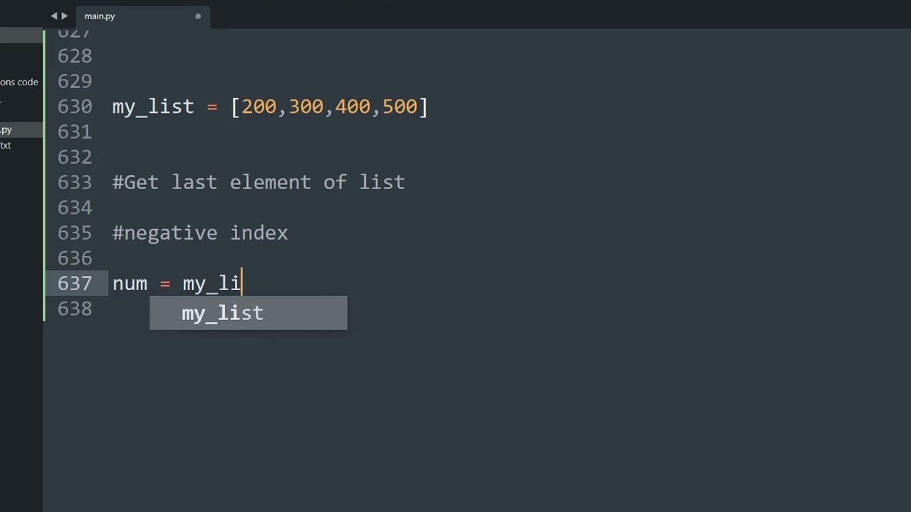 How To Get The Last Element Of A List YouTube How To Get The Last Element Of A List YouTube