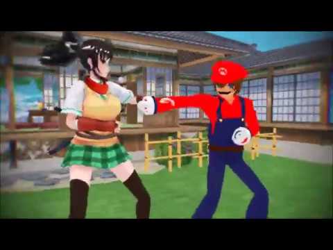[MMD × Super Mario × Senran Kagura] Training