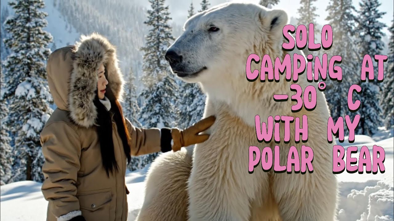 Solo Camping at 30°C with My Polar Bear Friend! ️🐻 Extreme Arctic ...