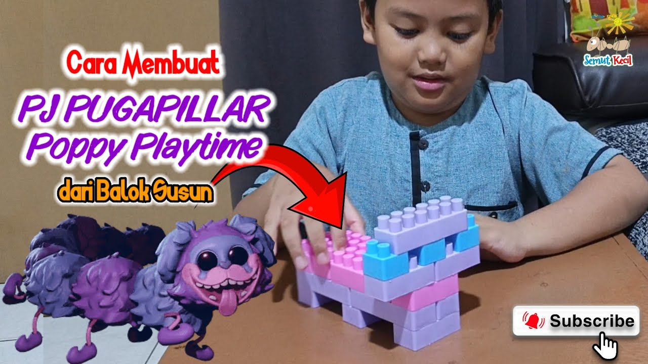 Cara Membuat PJ PUGAPILLAR Poppy Playtime dari Balok Susun - YouTube