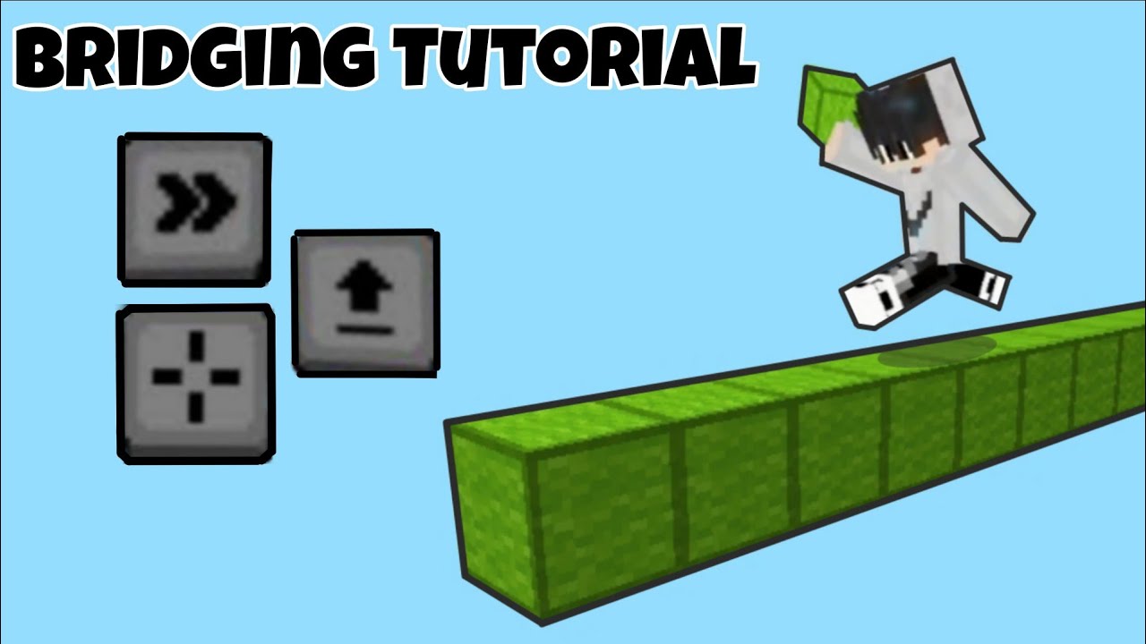 Minecraft Bridging Tutorial For Mobile Beginners - YouTube