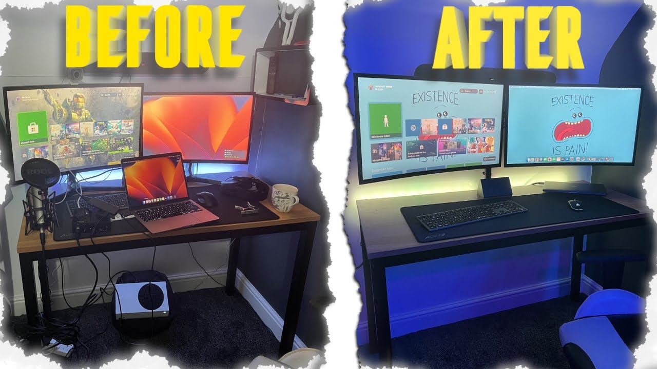 Transforming My Messy Gaming Setup Into My Dream Setup - YouTube