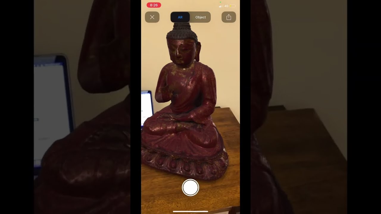 Buddha statue in Augmented Reality via AR Code - AR QR Code - YouTube