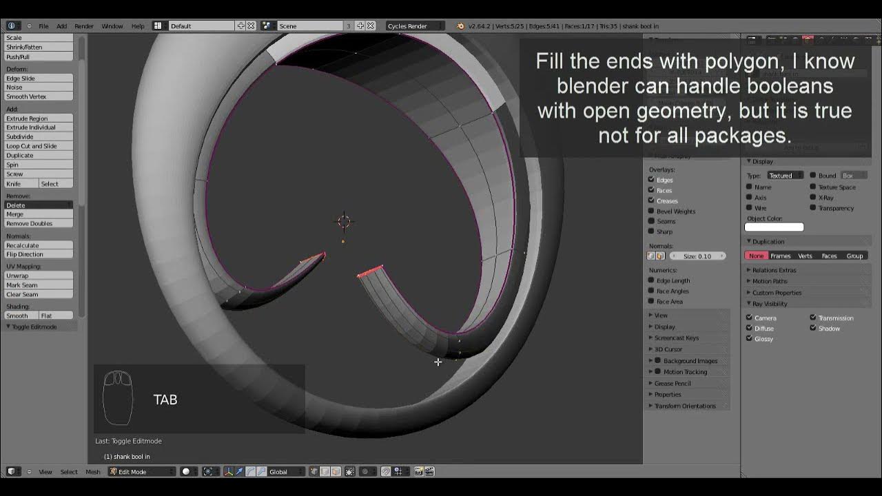 Jewelry Design Tutorial: Creating a model for 3D printer with Blender and netfabb - YouTube