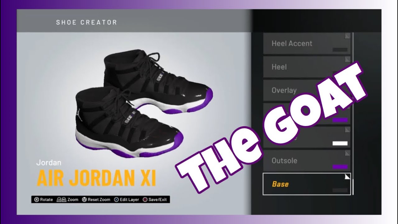 NBA 2k20 Shoe Creator-air Jordan Xl”the Goat - YouTube