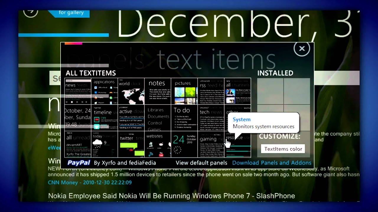 Windows Phone 7 UI In Windows - Omnimo 3 - YouTube