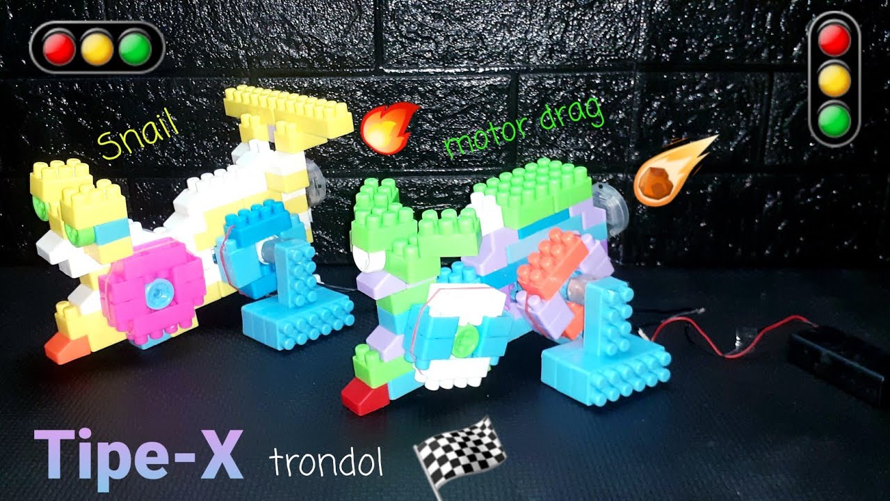 Tipex trondol model snail dan motor dari lego kotak - YouTube