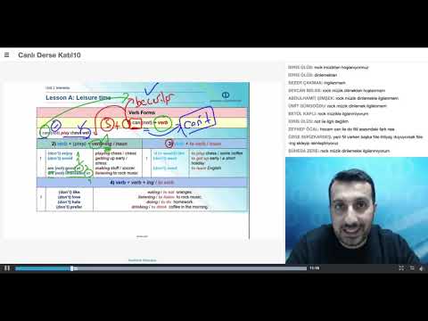 E-Kampüs İngilizce II Konu Anlatım 2. Hafta A Bölümü