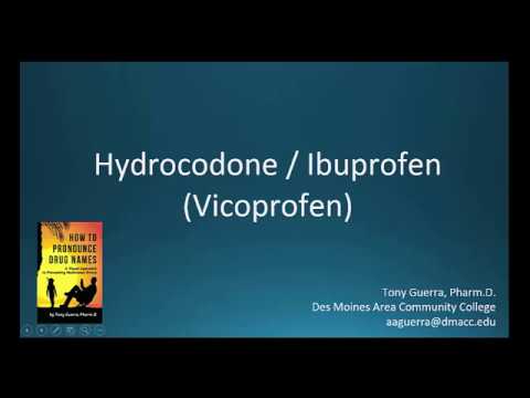 (CC) How to Pronounce hydrocodone/ibuprofen (Vicoprofen) Backbuilding ...