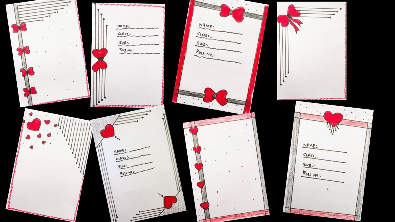 8 Easy Border design for project | Easy border design | Designs for ...