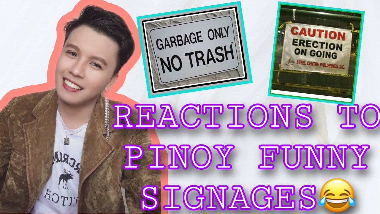 My reactions to FUNNY PINOY SIGNAGES😂 - YouTube