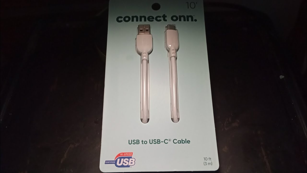 Onn USB to USB-C Cable Unboxing and Review - YouTube