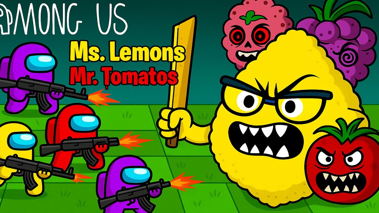 어몽어스 VS Ms.LemonS & Mr.TomatoS Characters | Among Us Animation - YouTube
