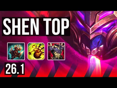 SHEN vs ZED (TOP) | 45K damage, 5k gold comeback | KR Master | 26.1