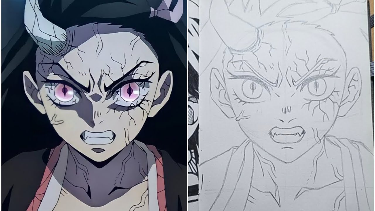 How to draw. Kamado Nezuko step by step - YouTube