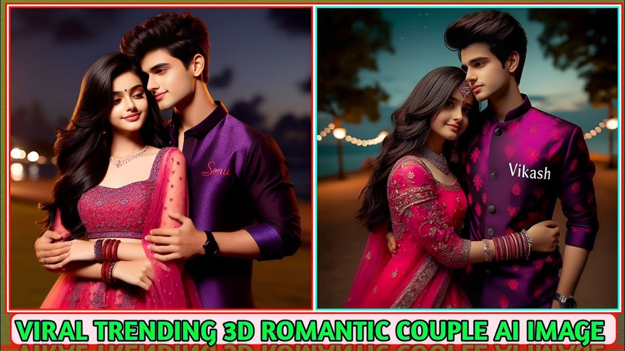 How To Edit 3D Romantic Couple Ai Image 🖤 || Easy To Way Edit Romantic ...