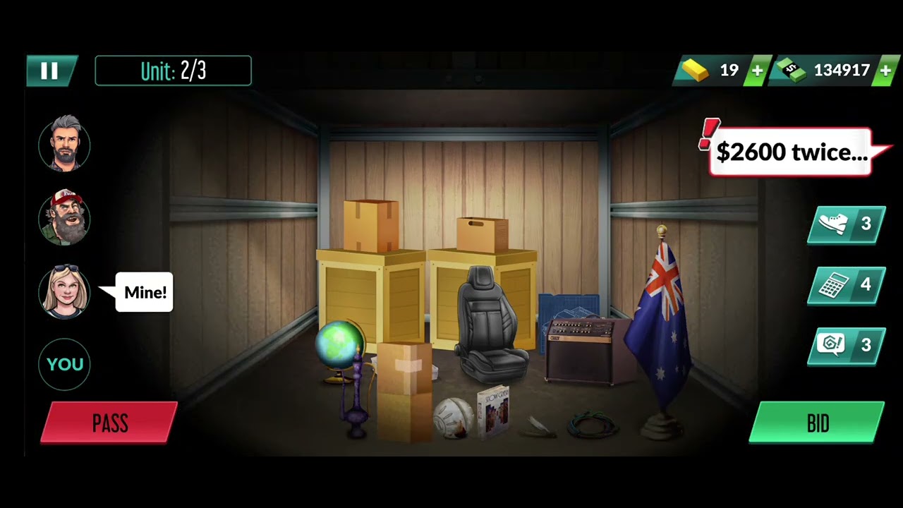 STORAGE WAR AUCTION GAME PLAY - YouTube