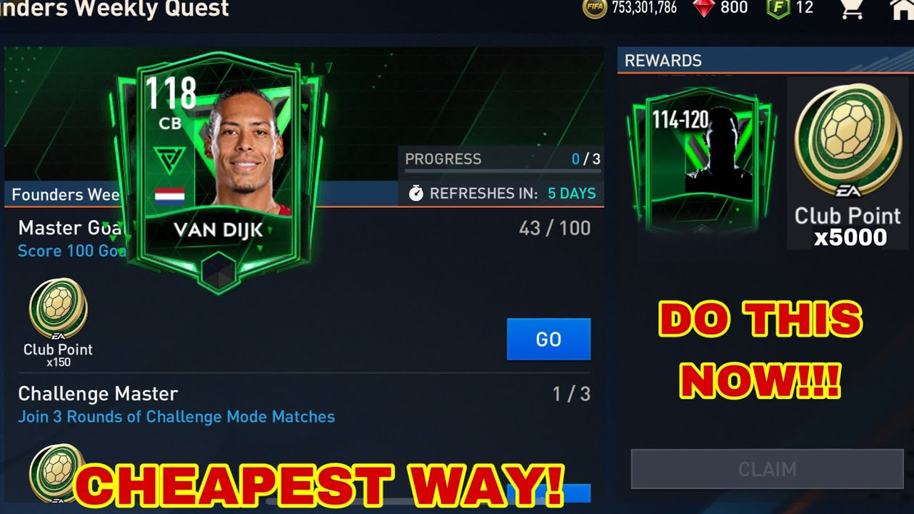 CHEAPEST WAYS TO GET CLUB POINTS IN FOUNDERS EVENT! FIFA MOBILE! - YouTube