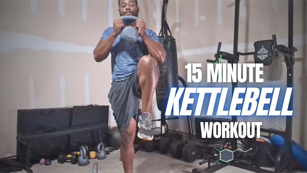 15 Minute Kettlebell STRENGTH Building Workout | Follow Along to GET ...