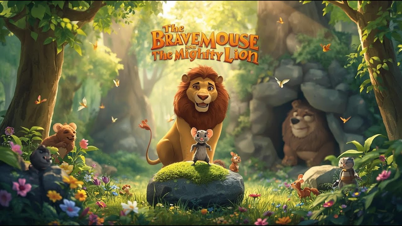 The Brave Mouse & The Mighty Lion | Magical Forest Story - YouTube