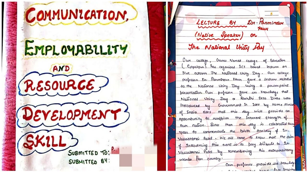 Communication Employability Resources and Development B.ed project File ...