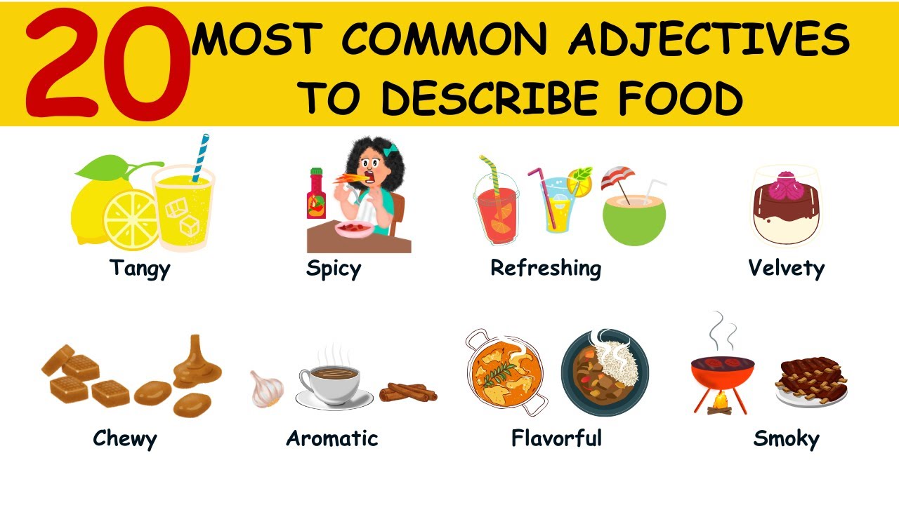 English adjectives : Learn how to describe your food in english - YouTube
