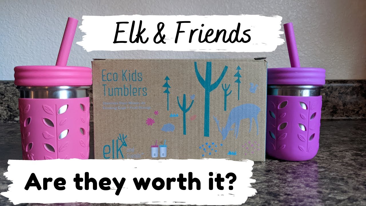ELK & FRIENDS STAINLESS STEEL STRAW CUP || Eco Kids Tumblers - YouTube