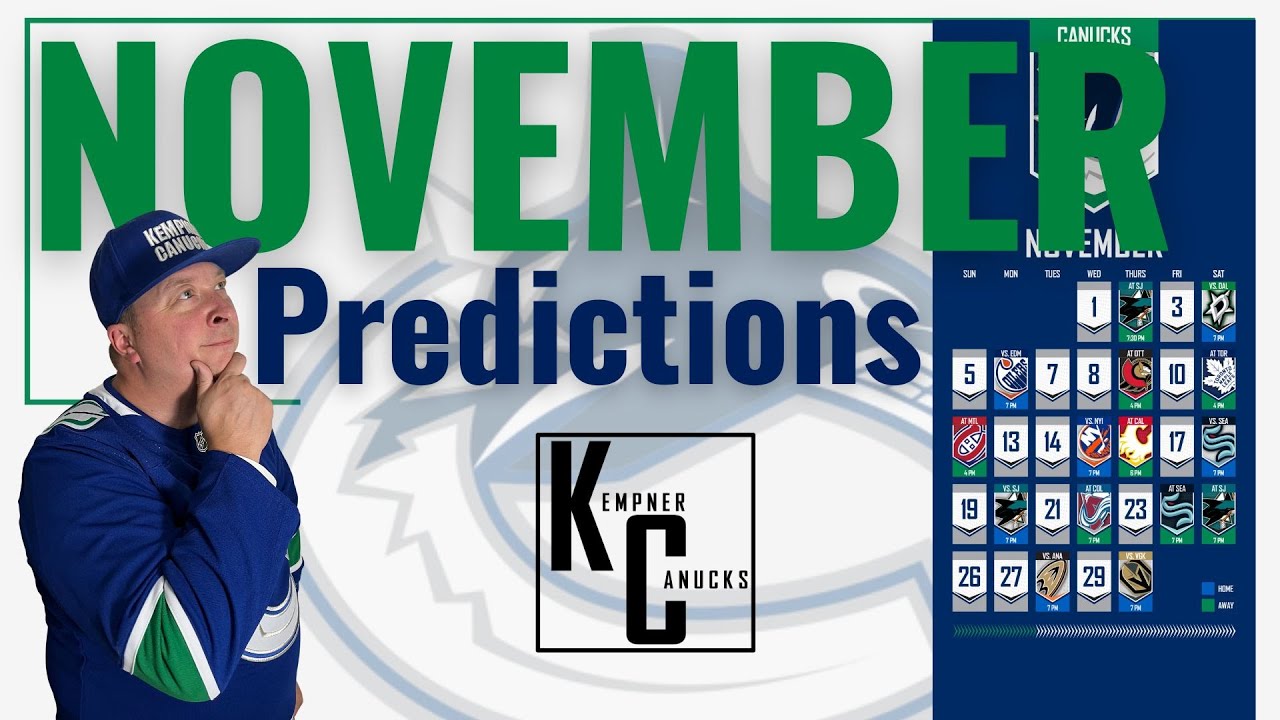 Rev Trev's Canucks NOVEMBER Record Predictions - YouTube