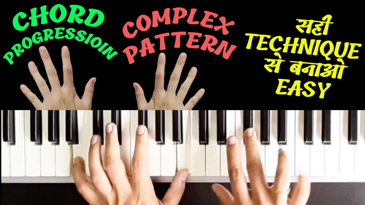 Both Hand Piano Complex Pattern Easy Tutorial | Piano Chord Progression ...