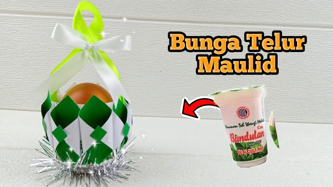 DIY Bunga Telur Maulid dari gelas plastik dan kertas || Bunga Telur ...