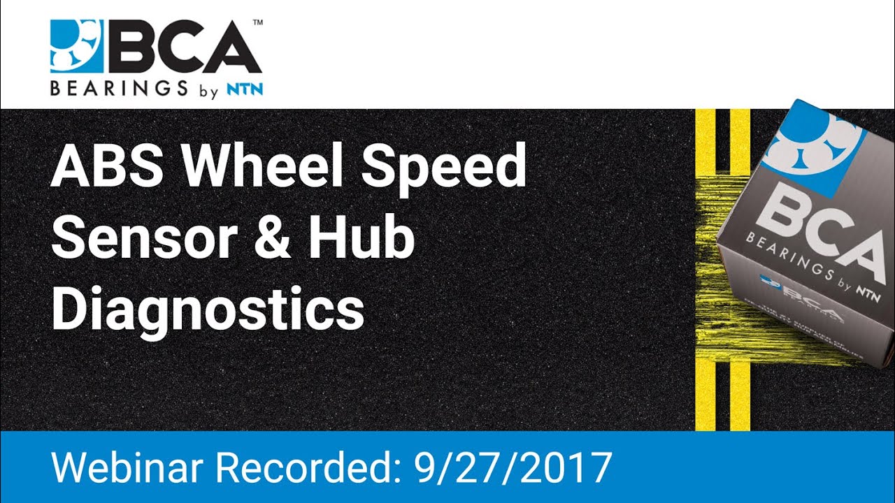 Webinar: ABS Wheel Speed Sensor and Hub Unit Diagnostics - YouTube