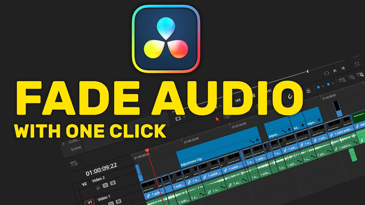 How to Fade In / Fade Out Audio with One Click in Davinci Resolve - YouTube