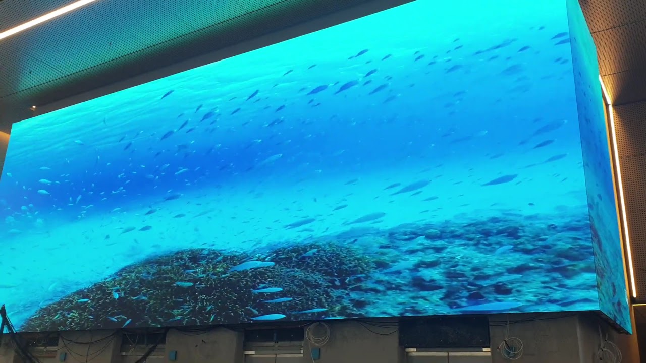 Huge LED Wall. Mount St LED Screen foyer - YouTube