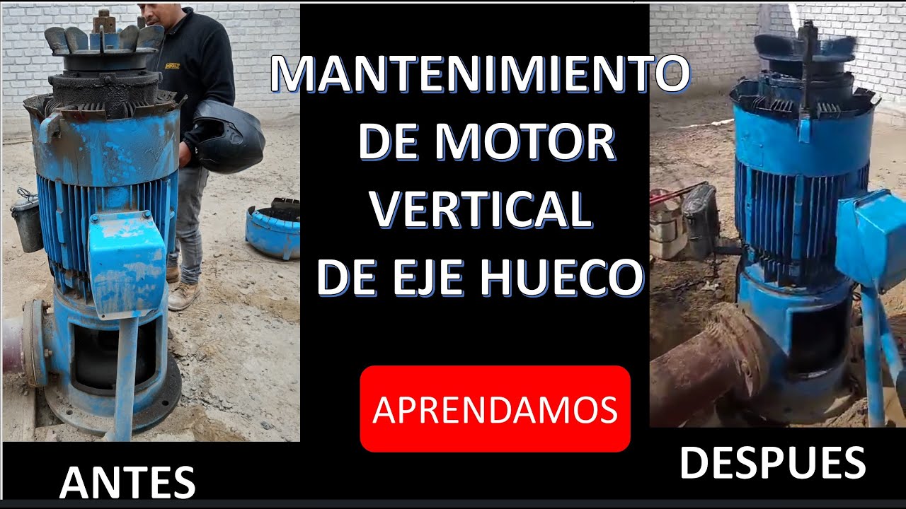 MANTENIMIENTO DE MOTOR VERTICAL DE EJE HUECO - YouTube