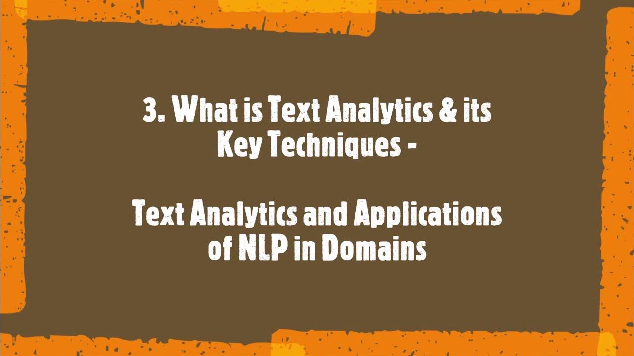 3. What is Text Analytics & its Key Techniques - YouTube