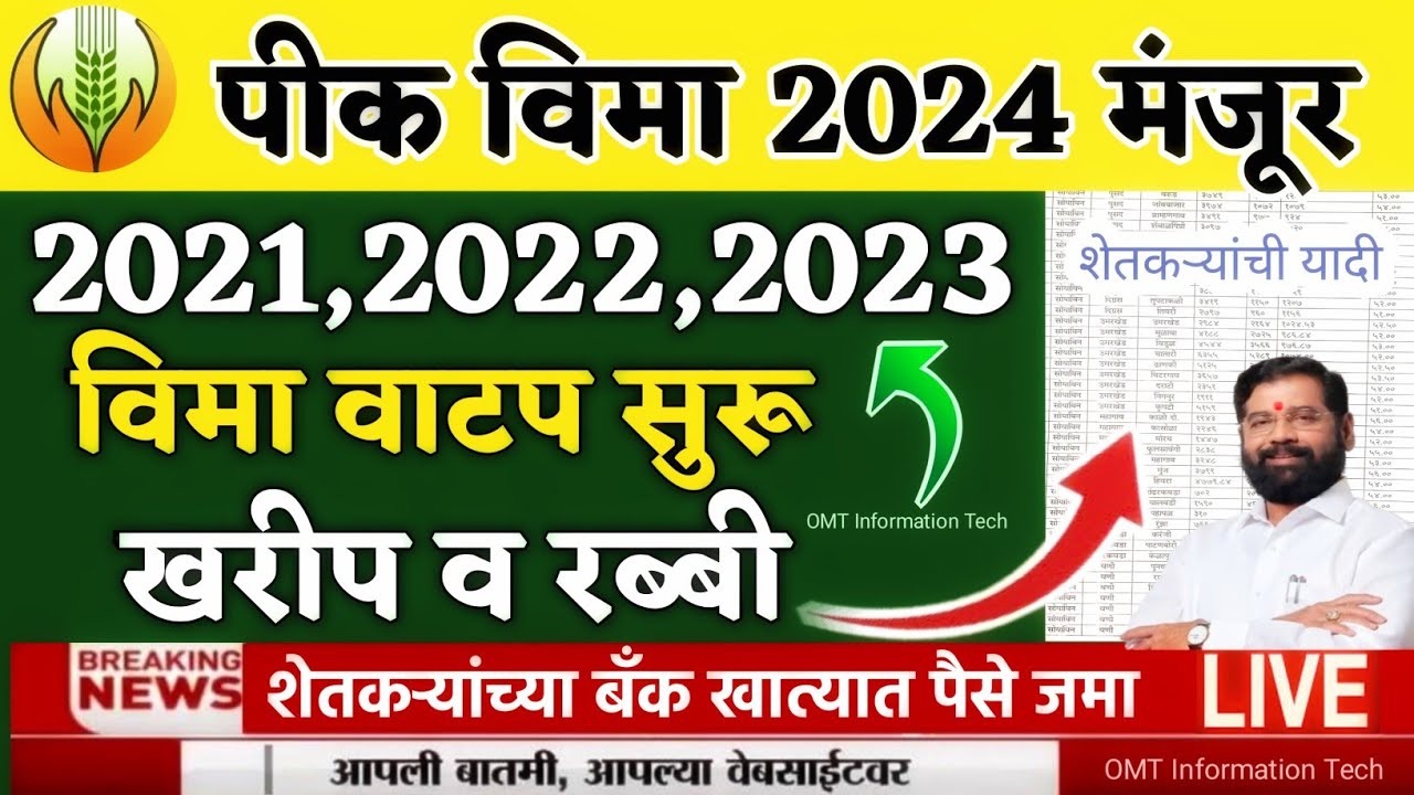 जुना पीक विमा वाटप सुरू | pik vima 2021 | pik vima 2022 | pik vima 2023 ...