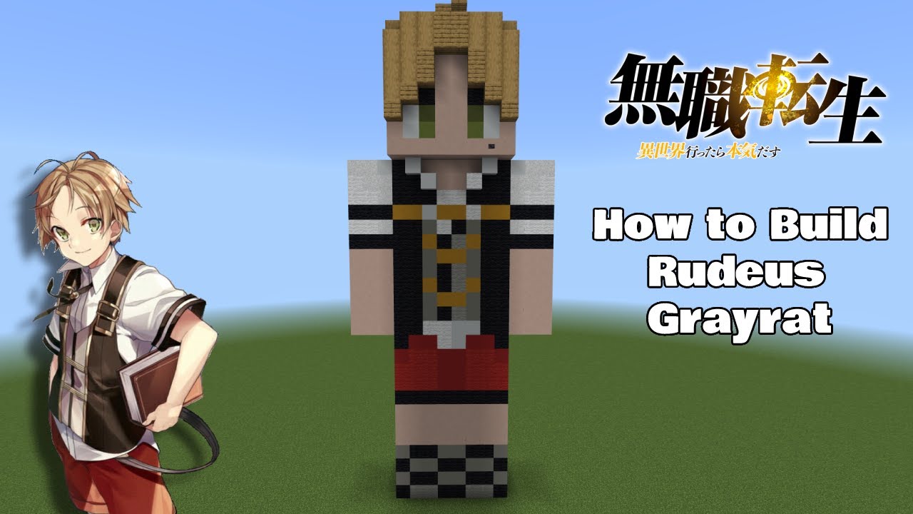 Minecraft | How To Build a Rudeus Greyrat Statue From (Mushoku Tensei ...