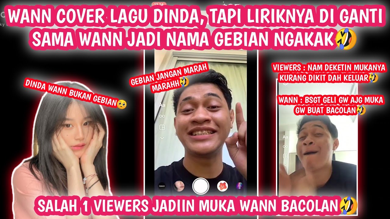 WANN KARAOKE LAGU DINDA, TAPI LIRIKNYA DI GANTI JADI GEBIAN🤣, DI SURUH ...