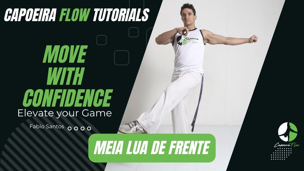 Capoeira Tutorial Meia Lua de Frente front and Back by Fabio Santos ...