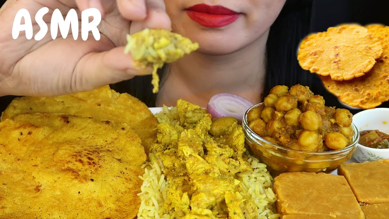 ASMR INDIAN FOOD TIKKA MASALA , ROTTI | REAL EATING SOUND - YouTube