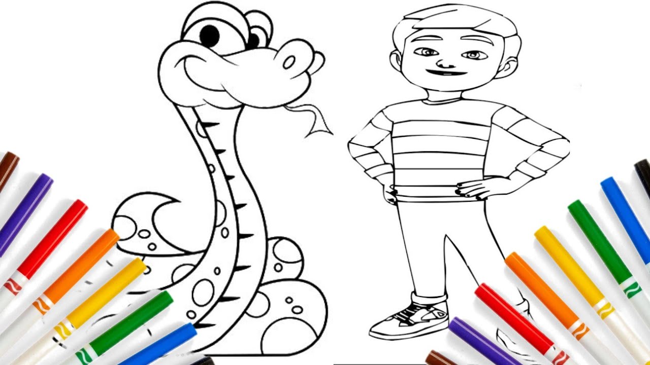 Rudra The Snake Charmer Drawing & Coloring | Rudra Art | Rudra Cartoon ...