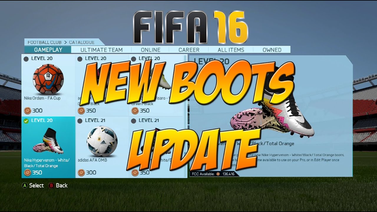 FIFA 16 - New Boots Update - All Boots In Game! New Nike, Adidas, New ...