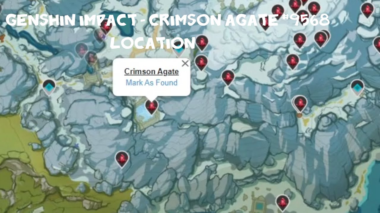 Genshin Impact - Crimson Agate Location & Map #9568 - YouTube